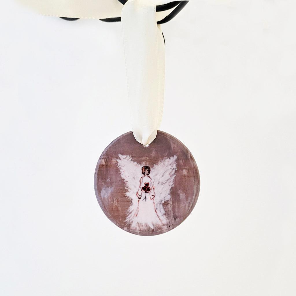 Angel of Heart Ceramic Heart - Meaningful Gift to Share | c.lizzy's